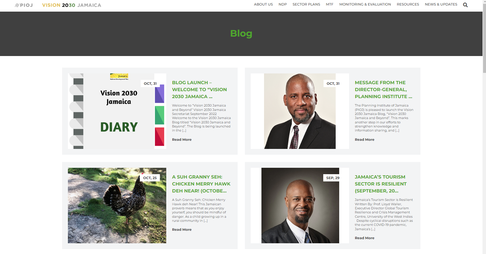 PIOJ launches Vision 2030 Jamaica Blog - Vision 2030